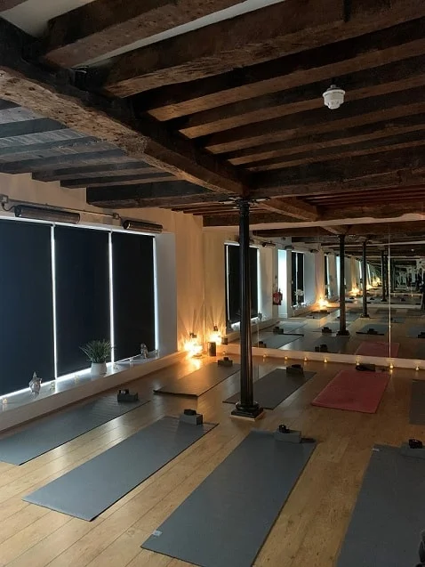Warm yoga classes with natural feeling heat from Herschel heaters